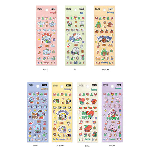 BT21 HOLIDAY STICKER – KPOP Store in USA